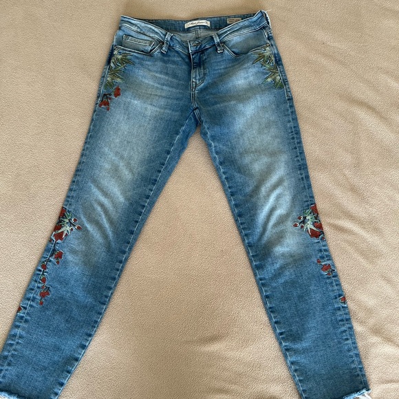 Mavi | Jeans | Mavi Cropped Embroidered Jeans | Poshmark